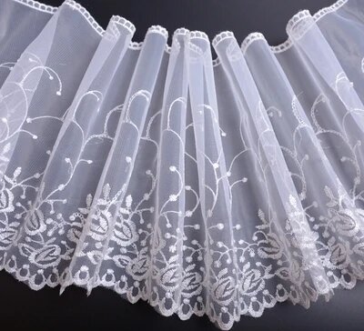 Комплект для рукоделия, из белой сетки, тюлевой ткани, с розовой вышивкой, кружева, для свадьбы, детской одежды, домашний текстиль, диванная отделка