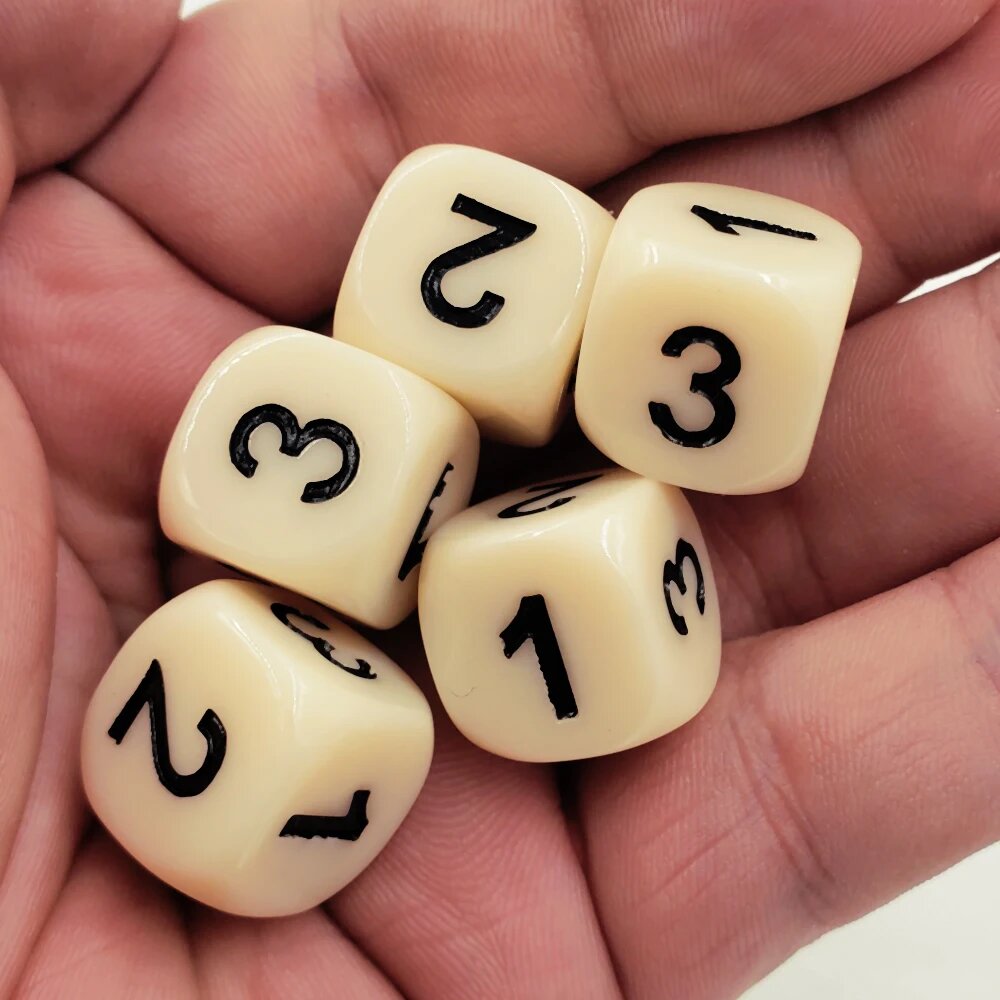 5 детской цифры 123 игральных костей, лазерная гравировка, бежевые 16 мм акриловые математические настольные кубики для дошкольного использования