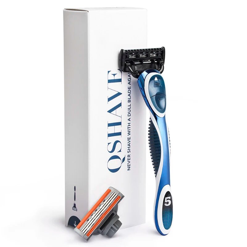 QShave Blue Мужской ручной триммер для бритья