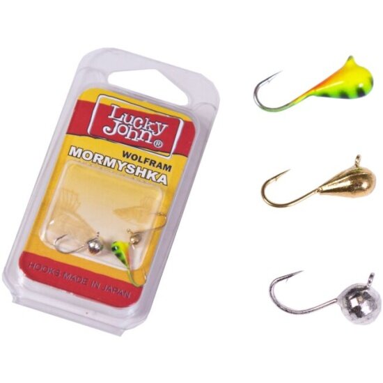Мормышки вольфрамовые Lucky John 3 шт набор 002 классический блистер