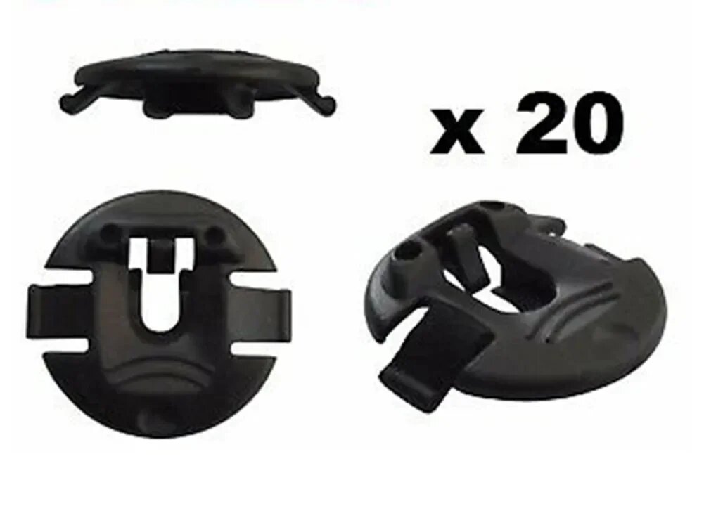 20 шт. черные пластиковые автомобильные крепежные заклепки клипсы для автомобиля бампера двери панели крыла вкладыша фиксаторы 4F0825429A для-Audi NE