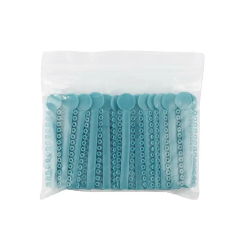 Ортодонтические лигатуры Xceldent, резиновые, 38 цветов 17-Cyan