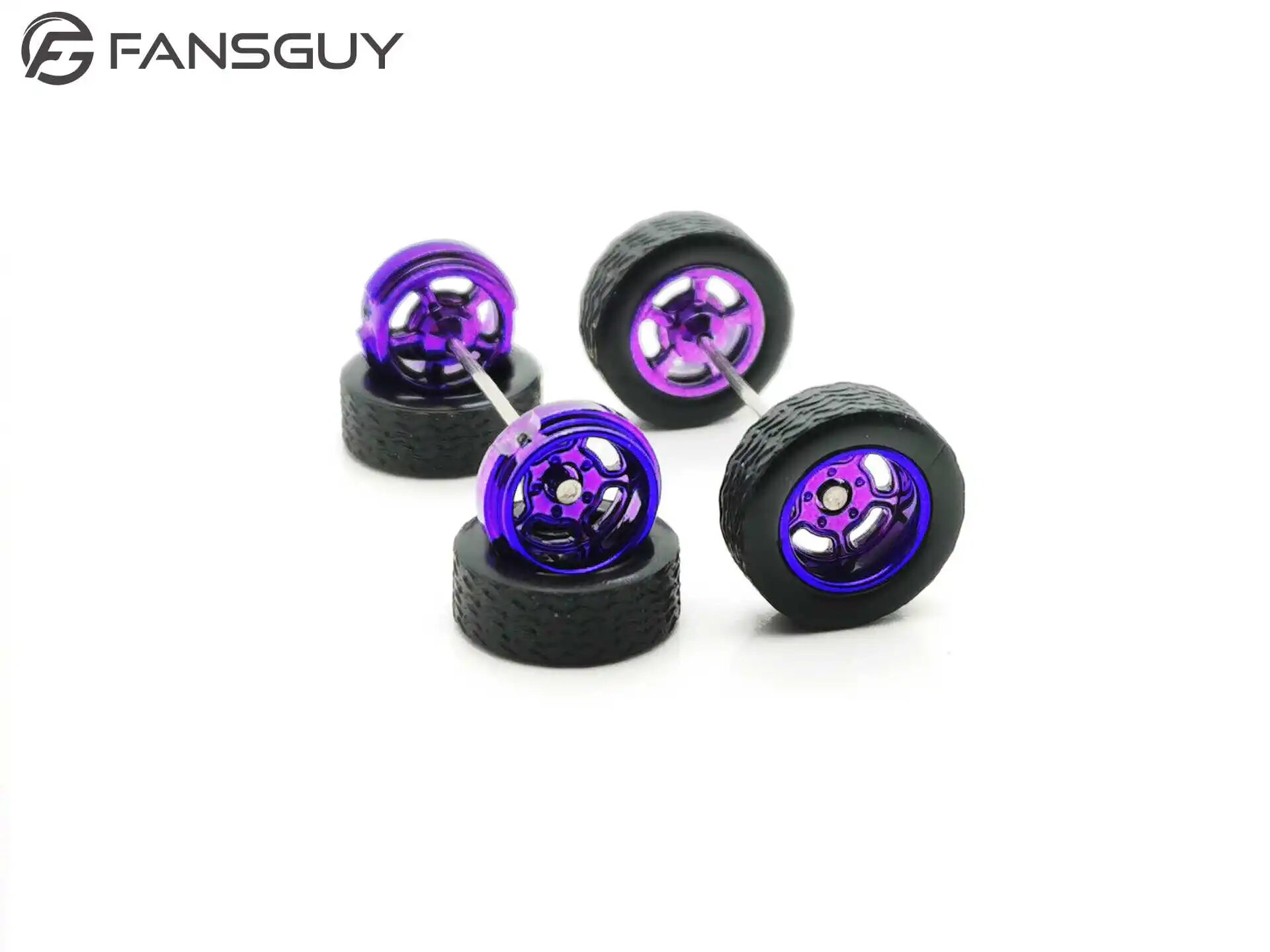 FANSGUY съемные колёса для игрушечных автомобилей 1/64 Фиолетовый, SNC-E Violet 1