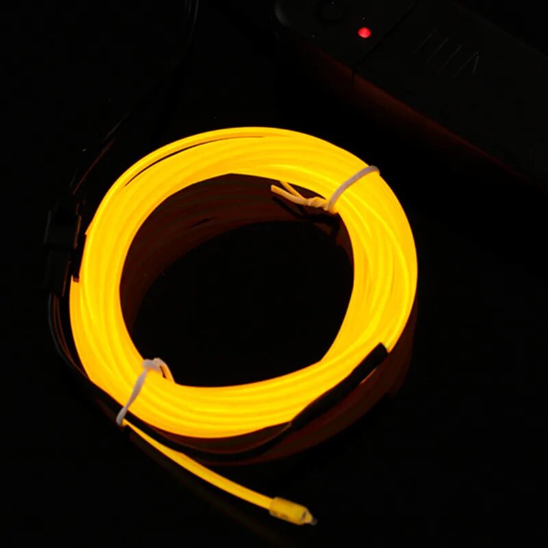 Гибкая неоновая LED лента RopeTube 1М/2М/3М/4М/5М Желтый, yellow, USB Plug, 2m