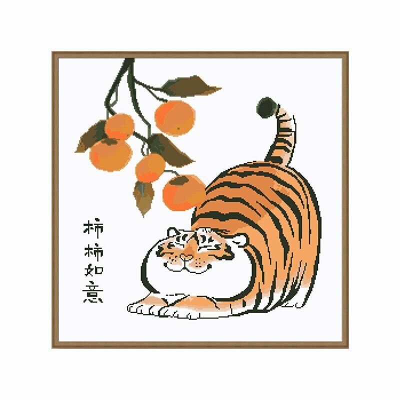 Вышивка крестом, набор для вышивания крестом, Тигр, 11CT 100x80 см, все стежки (без подрамника, без рамки)