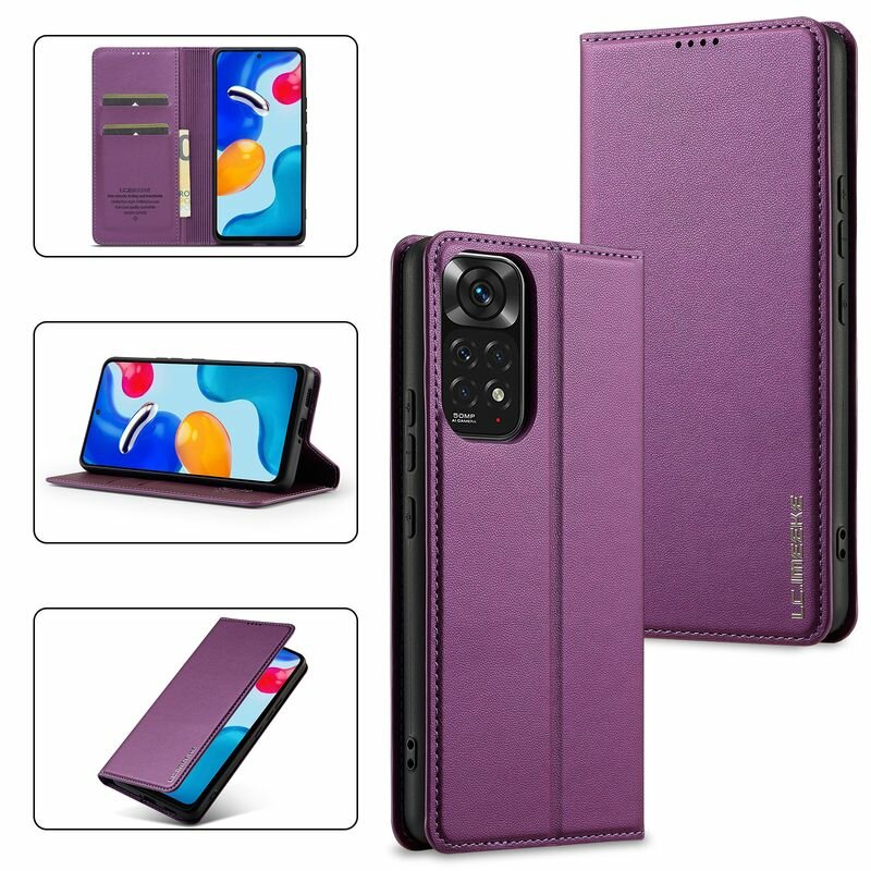 LCIMEEKE Премиум-класса Кожаный Чехол Для Xiaomi Redmi Note 11 Pro/ Redmi Note 12 Pro 4G(Сяоми Редми Нот 11 Про Редми Нот 12 Про 4G), Защитный Флип-чехол