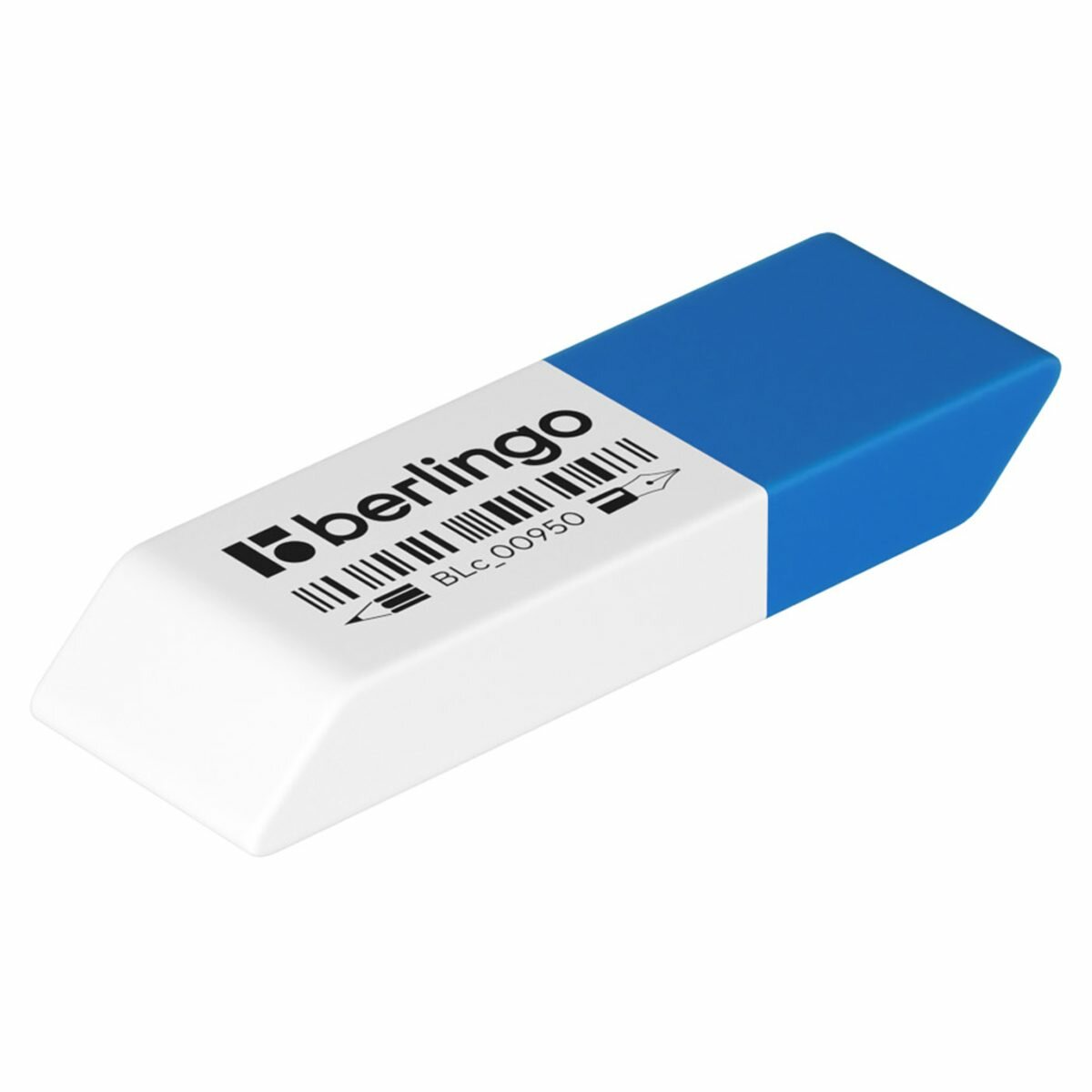 Ластик Berlingo Eraze 950, прямоугольный комбинированный, скошенный, 57x18x8мм (BLc_00950), 36шт.