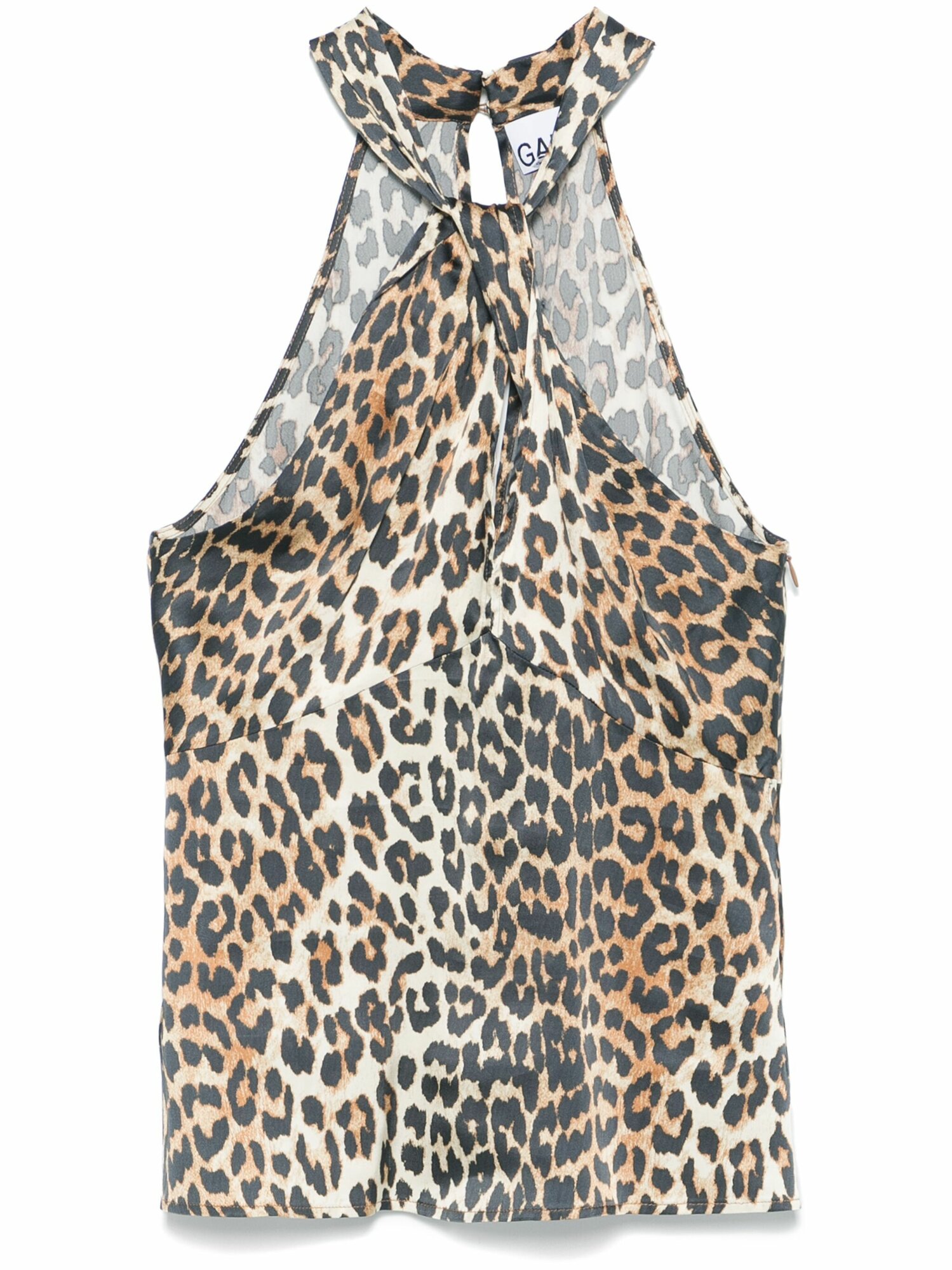 Топ Leopard-print satin top