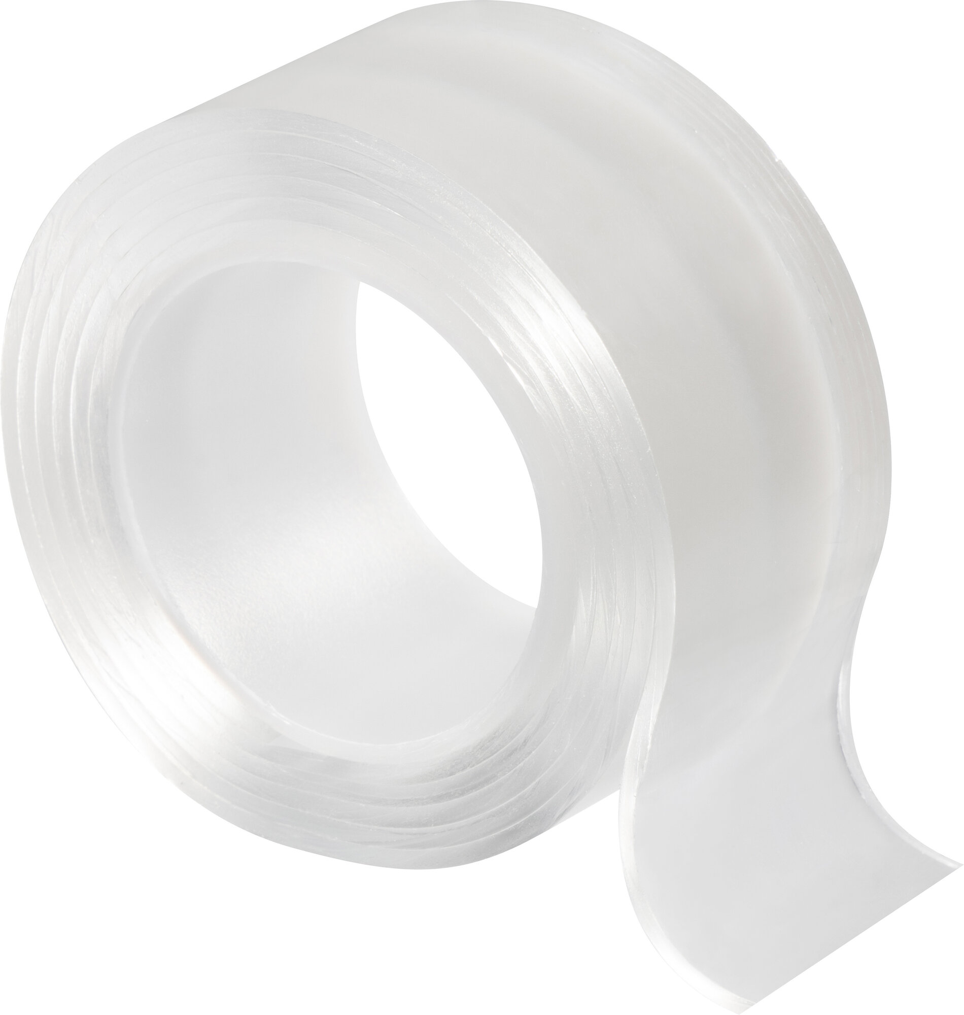 Нано-лента двусторонняя клейкая многоразовая, прозрачная усиленная, 1м, ширина 30 мм