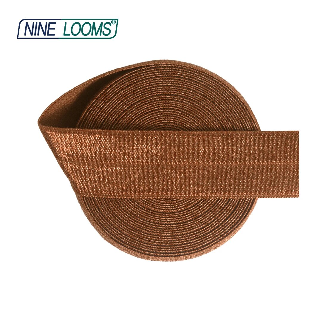Эластичная лента NINE LOOMS, Коричневый Cappuccino, 5 ярдов