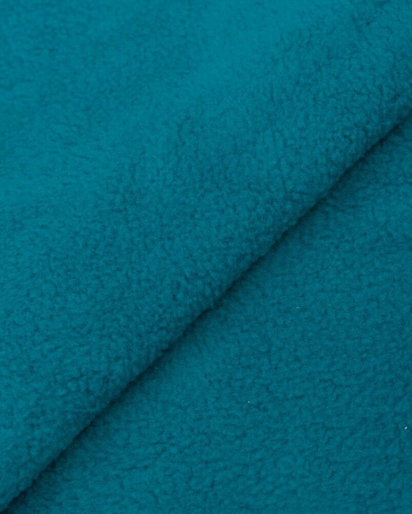 Ткань флис 130 гр, цвет бирюза, готовый отрез 1*1,5м