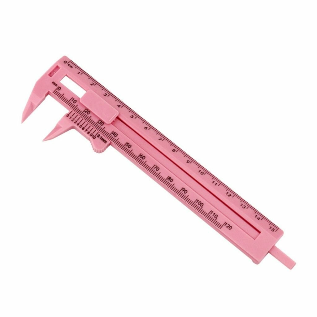 Пластиковый штангенциркуль для измерения диаметра украшений