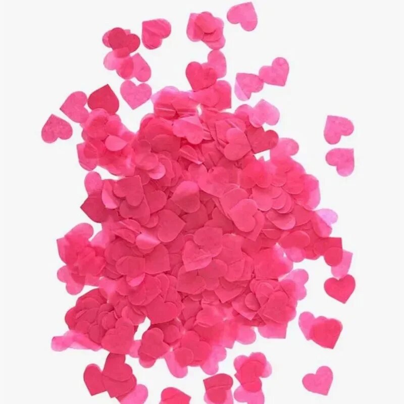 Бумажное конфетти с сердечками MOONBIFFY Розовый, J