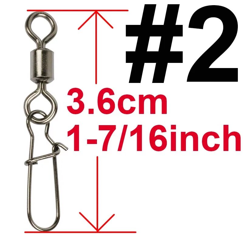 20 шт. Вертлюги Facifa из высокоуглеродистой стали size 2