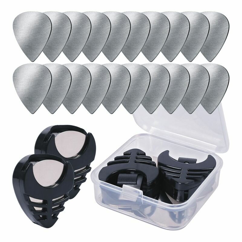 Набор медиаторов для бас-гитары из нержавеющей стали