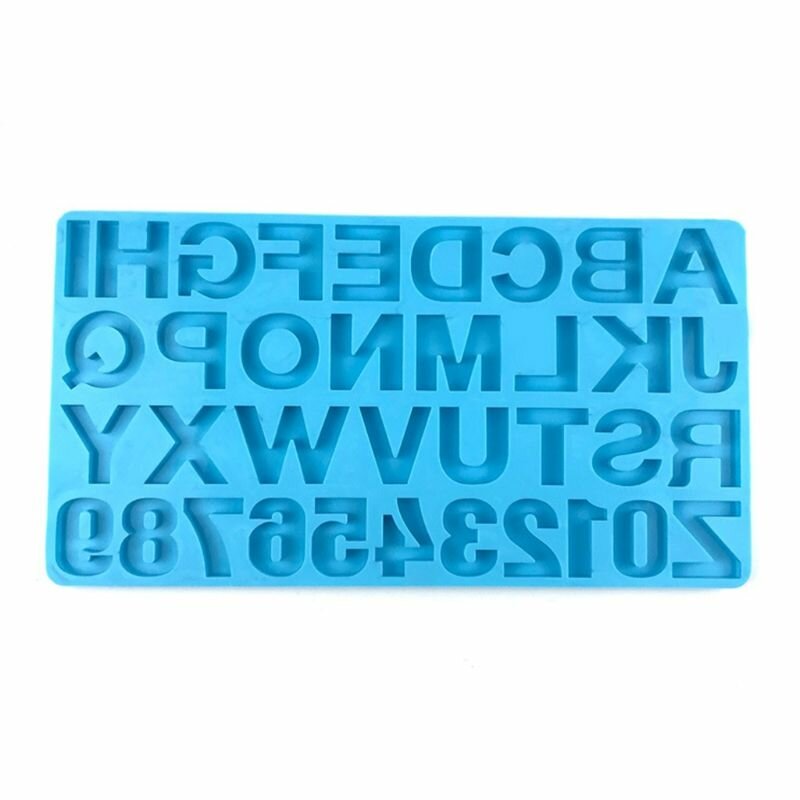 Капельный цифровой алфавит брелок силиконовая форма 6062