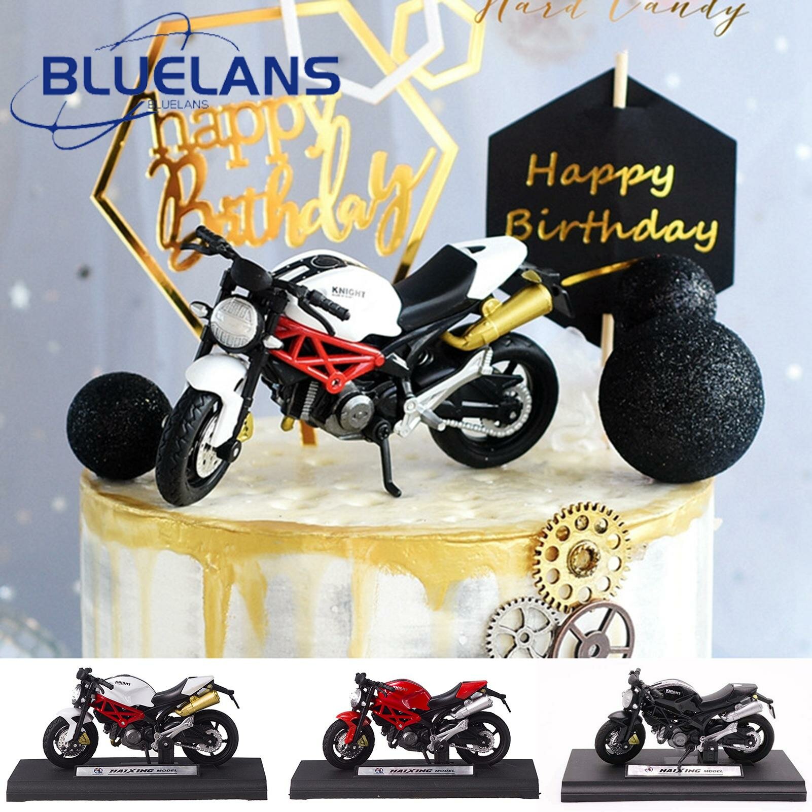 Коллекционная фигурка мотоцикла 1:18 Реалистичная модель мотоцикла Игрушка Идеальный подарок для детей-коллекционеров Литое украшение в виде мотоцикла с устойчивым основанием Идеальное украшение на торт для мальчиков-энтузиастов Купить