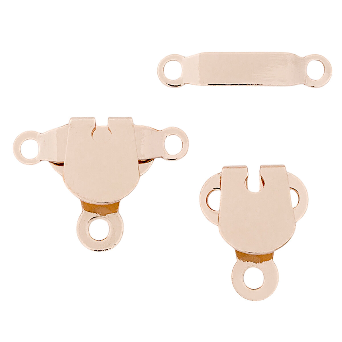 Крючки для одежды пришивные Айрис, 1,6*2,1 см, металл (золото), 10 шт