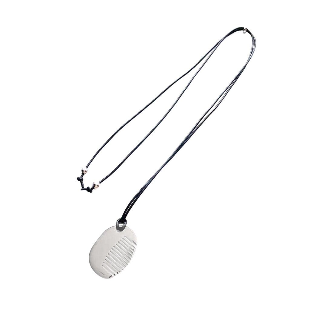 Серебряное ожерелье с подвеской в виде маленькой расчески-круглая расческа