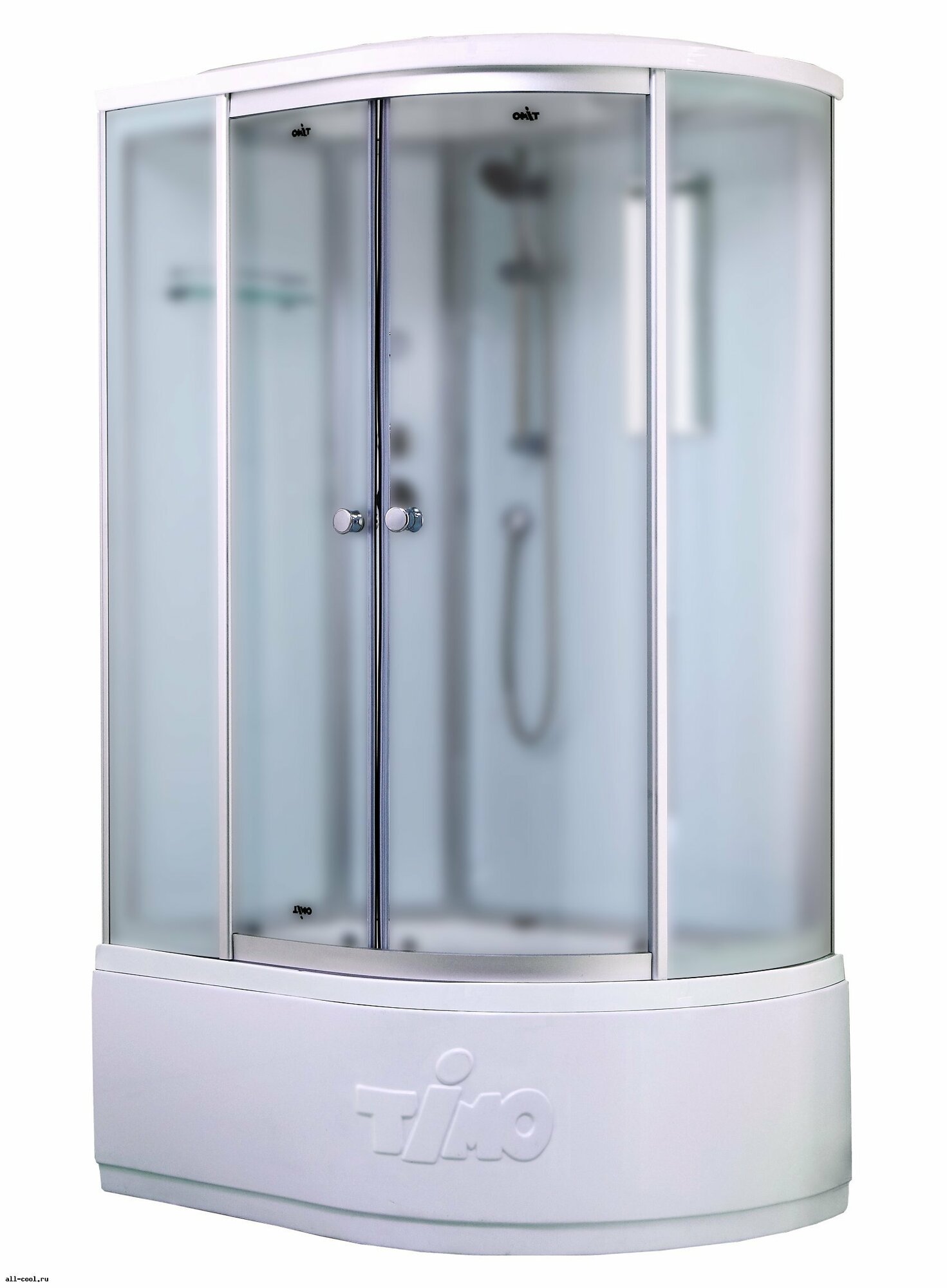Душевая кабина Timo Gemma 120x85 высокий поддон, четверть круга, белый, сиденье, левосторонняя