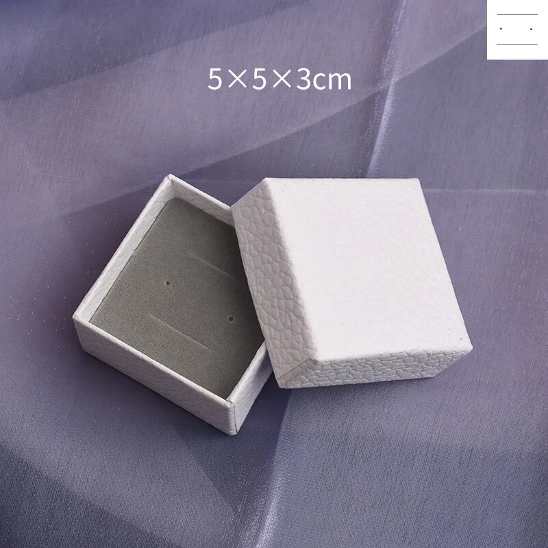 12 шт, белая стандартная Подарочная коробка, сумка, кольцо, ожерелье, браслеты, серьги, подарочные коробки с губкой внутри прямоугольной формы