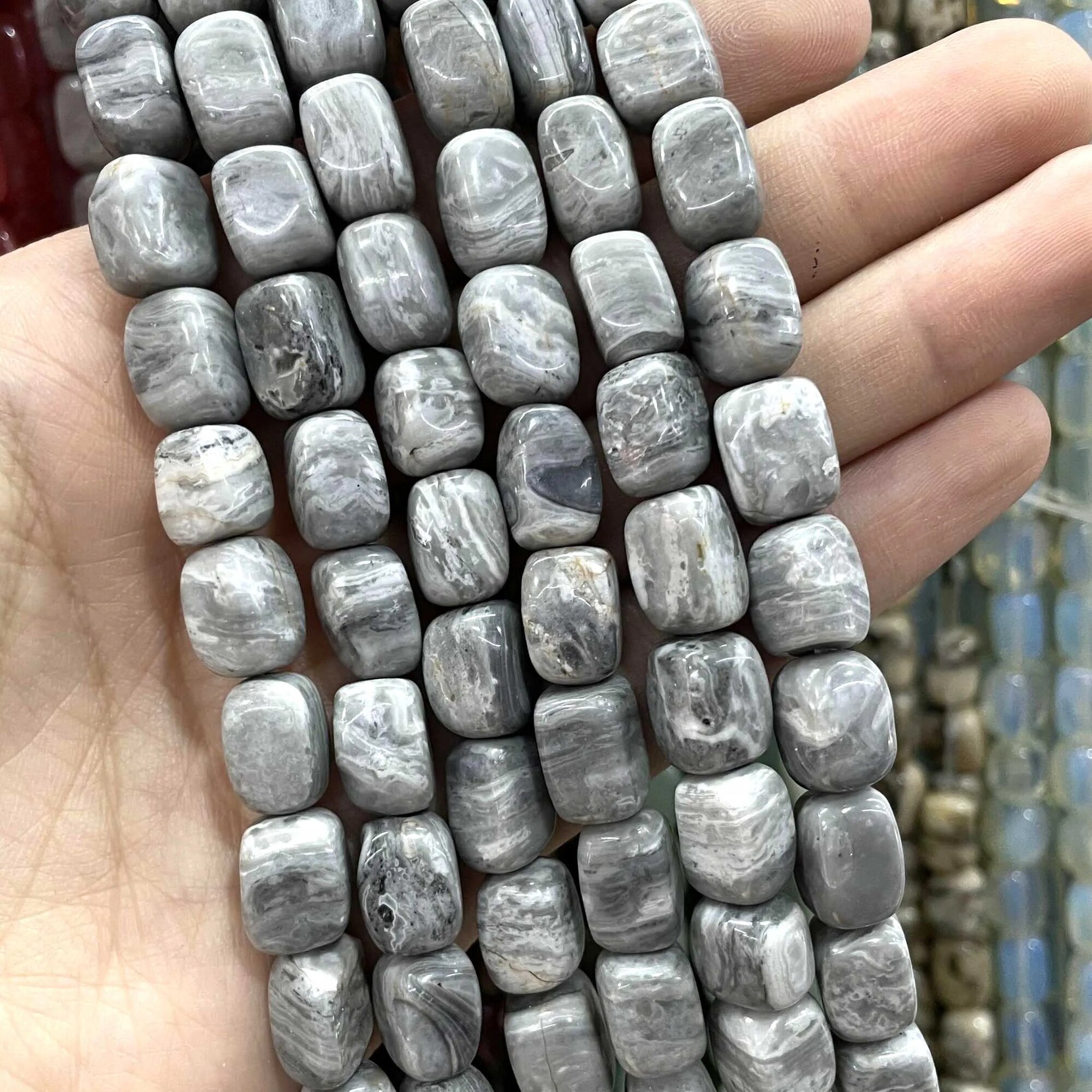 Набор камней для браслета и ожерелья SYSRXLR Map Jasper