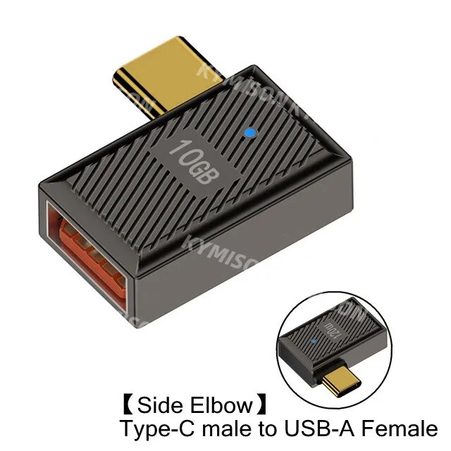 10 Гбит/с Type-C (папа) - USB A (мама) адаптер, черный