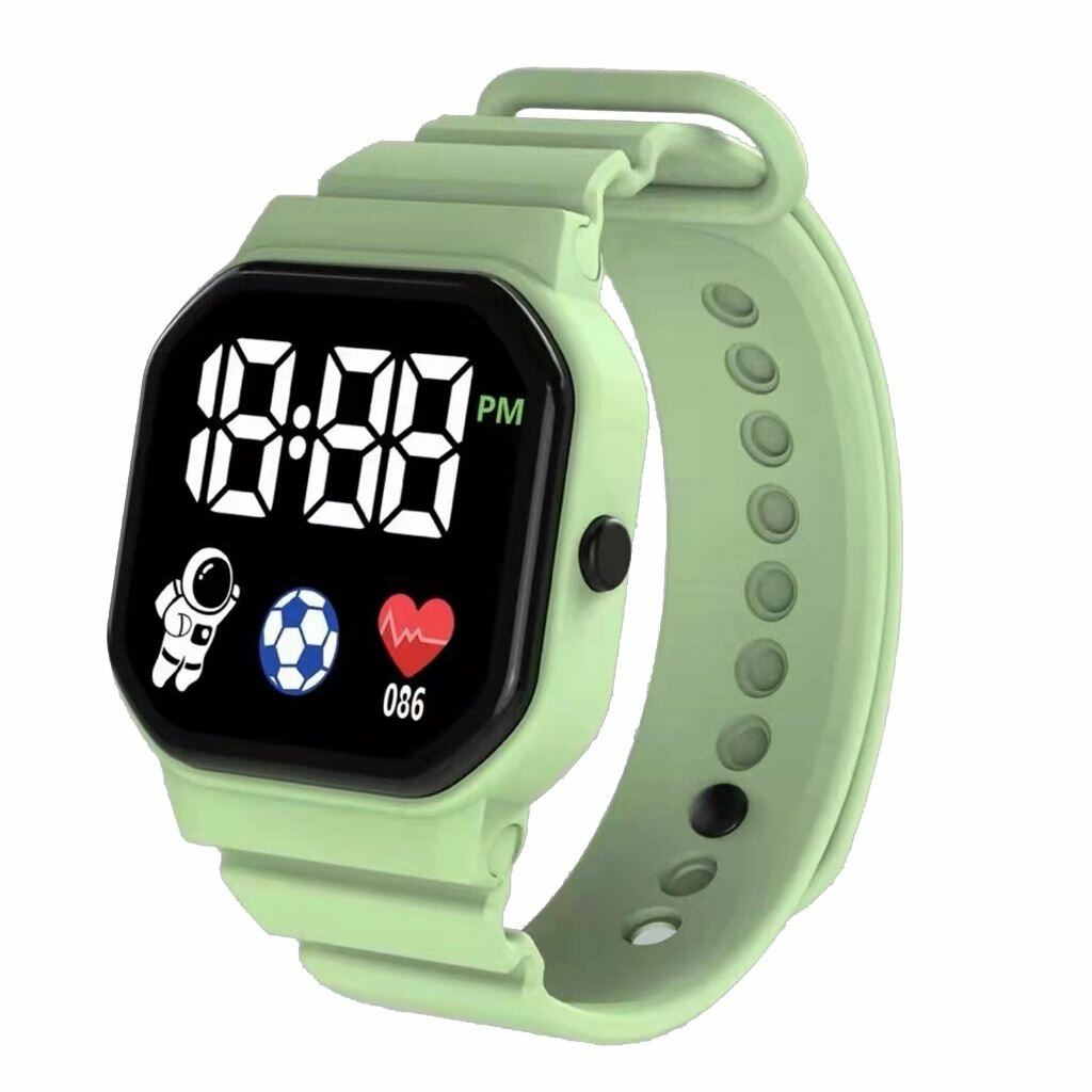 Электронные часы C3 с 12 светодиодами-зеленые