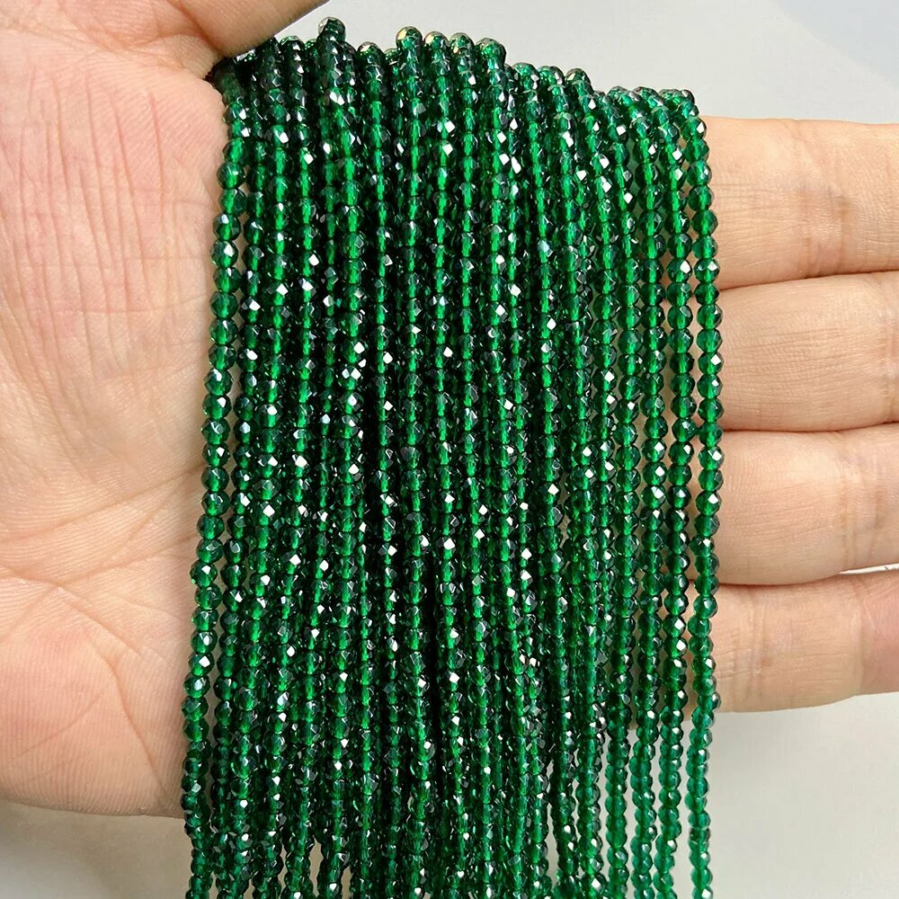 Бусины из натурального камня Vinswet 2 мм 3 мм 4 мм Изумрудный, 2mm about 170pcs, Green Quartz