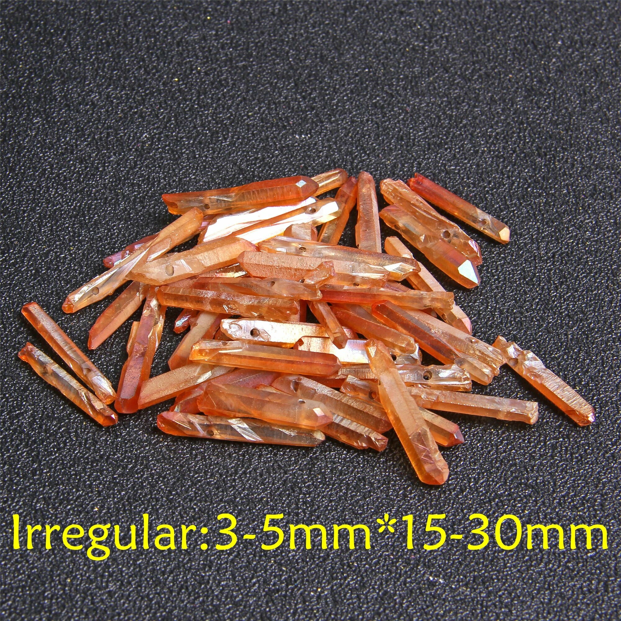Коричневые кварцевые кристаллы Irregular:3-5mm*15-30mm, 10шт, NO.5
