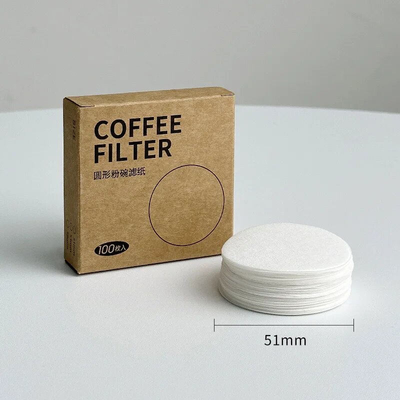 Бумажные фильтры для кофе 51mm, 100 шт.