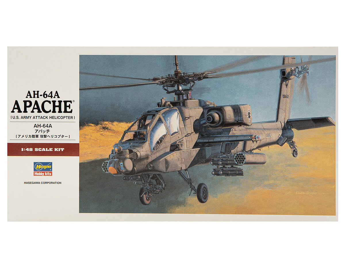 07224 Hasegawa Ударный вертолет армии США AH-64A Apache (1:48)