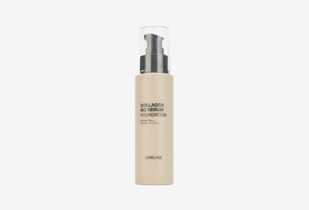 Тональный крем для лица LEBELAGE Collagen No Sebum Foundation SPF50+/PA+++ 100 мл 21