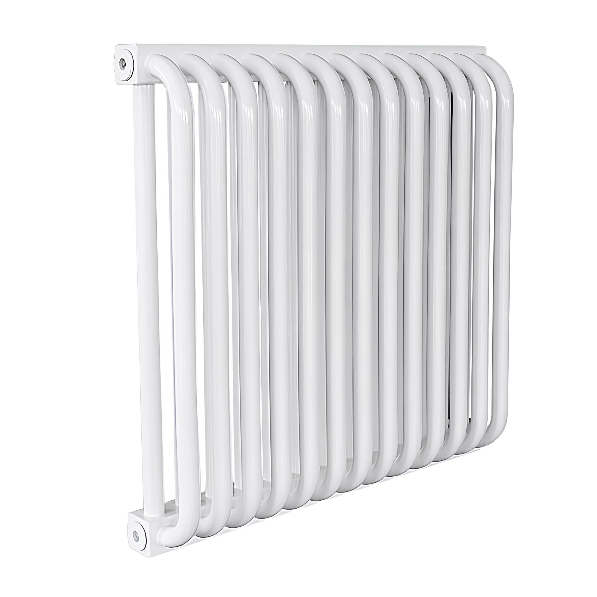Радиатор трубчатый РС 2-1750 10 секций без т/клапана с нижней подводкой прав ВР G 1/2" RAL 9016 (Белый) КЗТО РС2175010НП
