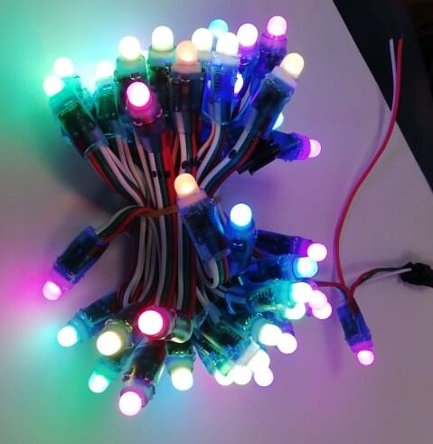 FW1903S/WS2811 адресные SPI пиксели, ip-67, 5 Вольт, 12 мм. 50 шт