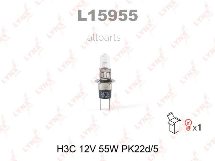 LYNXAUTO L15955 Лампа галогенная TOYOTA Сamry(SV30) 90-94 / Carina ED 87-89 / Corona Exiv 89-98 / Corolla Ceres 92-9