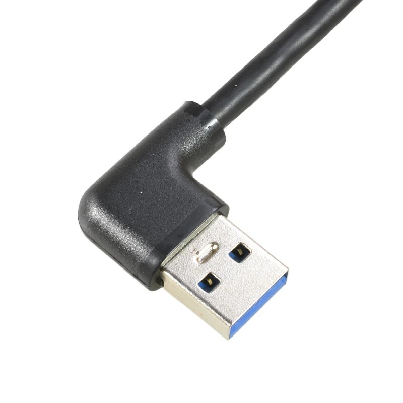 Тот же боковой кабель USB3 USB3.0 с двойным изгибом «папа-папа» Короткий двойной прямоугольный кабель 90 градусов «папа» USB 3.0 USB3.0 USB3 Линейный провод — фото 1