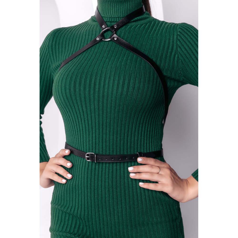 Портупея ПодКожей "LAJYA", натуральная кожа, ширина ремешков 1,5см