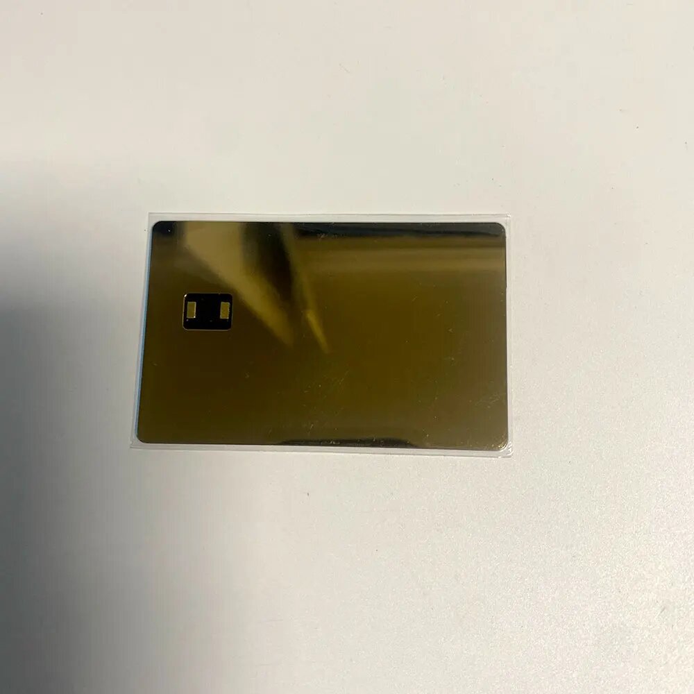 Металлическая NFC кредитная карта DUAL INTERFACE gold 24k