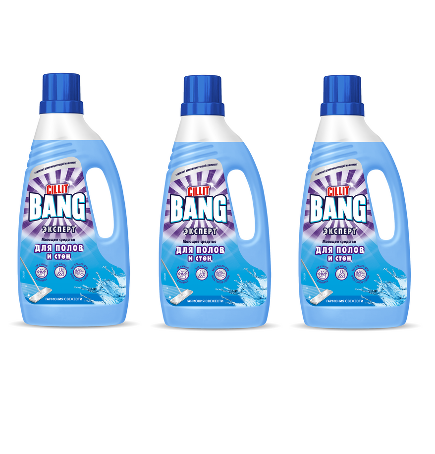 Средство Cillit Bang для полов и стен Гармония свежести, 1л , 3 шт