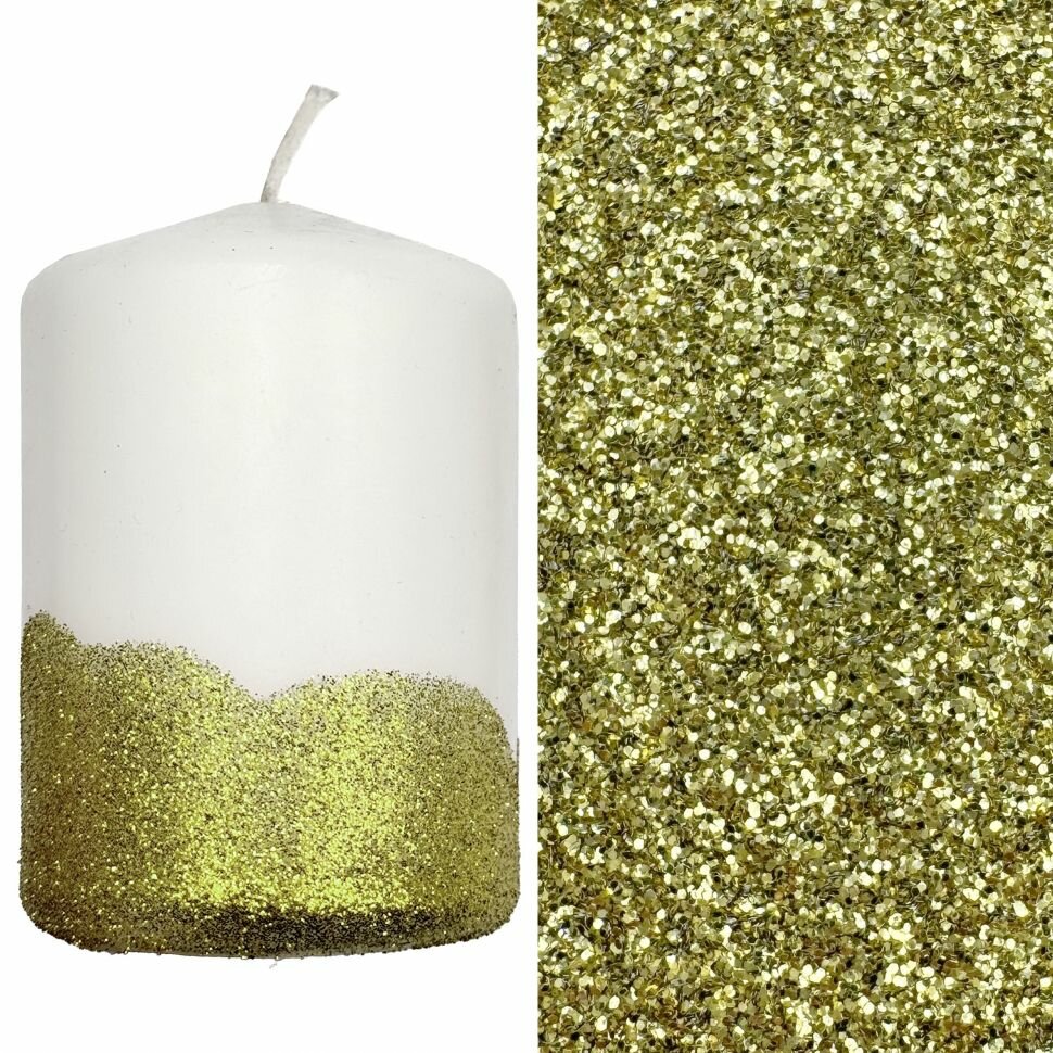 Глиттер термостойкий для свечей Латунный, 25мл