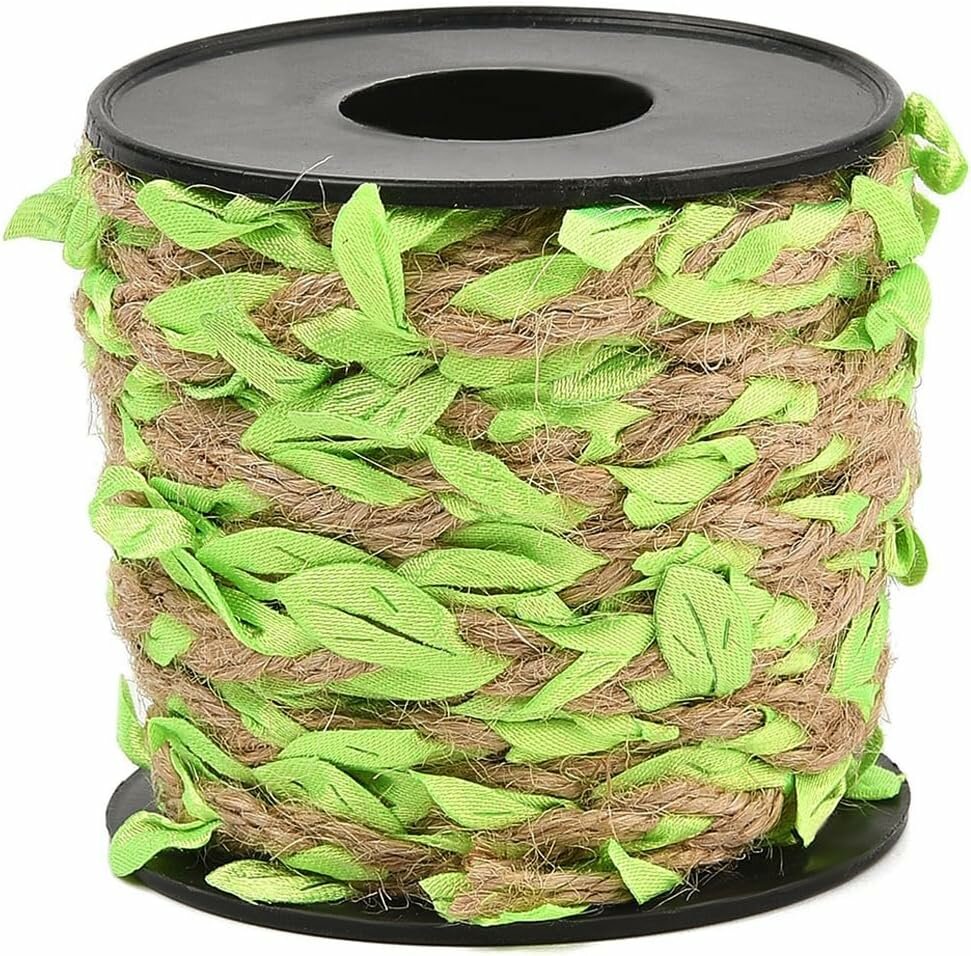 33 фута 2 мм зеленые листья виноградная лента искусственная листовая струна.