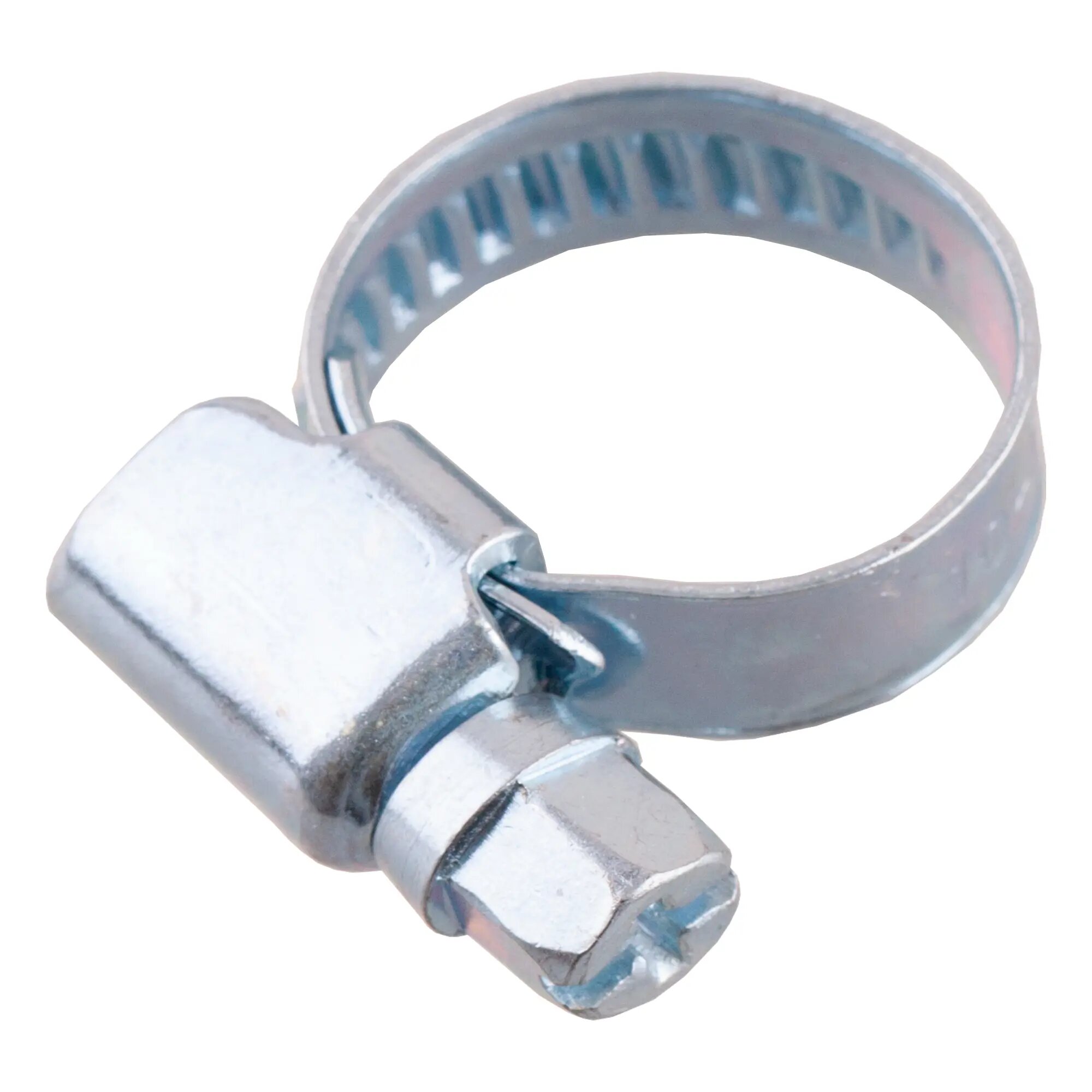 Хомут червячный оцинкованный 10-16 мм для трубных соединений, обеспечивает надёжное крепление