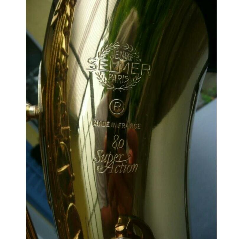 Selmer Anction 80II тенор сопрано саксофон Bb Sax латунь / Духовой инструмент с чехлом золотой цвет