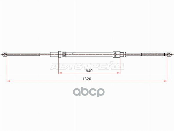 Трос ручного тормоза Skoda Octavia 96-10 (Справа=Слева) Sat арт. ST-52-0083