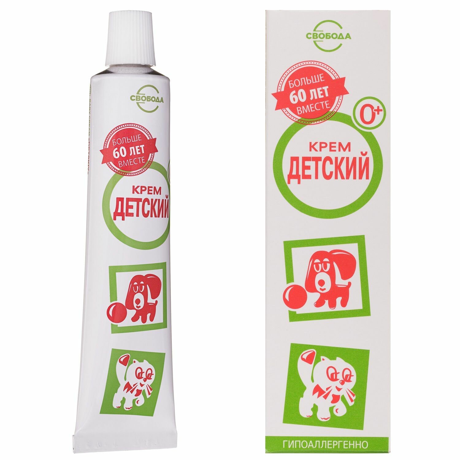 Крем детский Свобода 40 г, гипоаллергенный, в тубе (4600936182304)