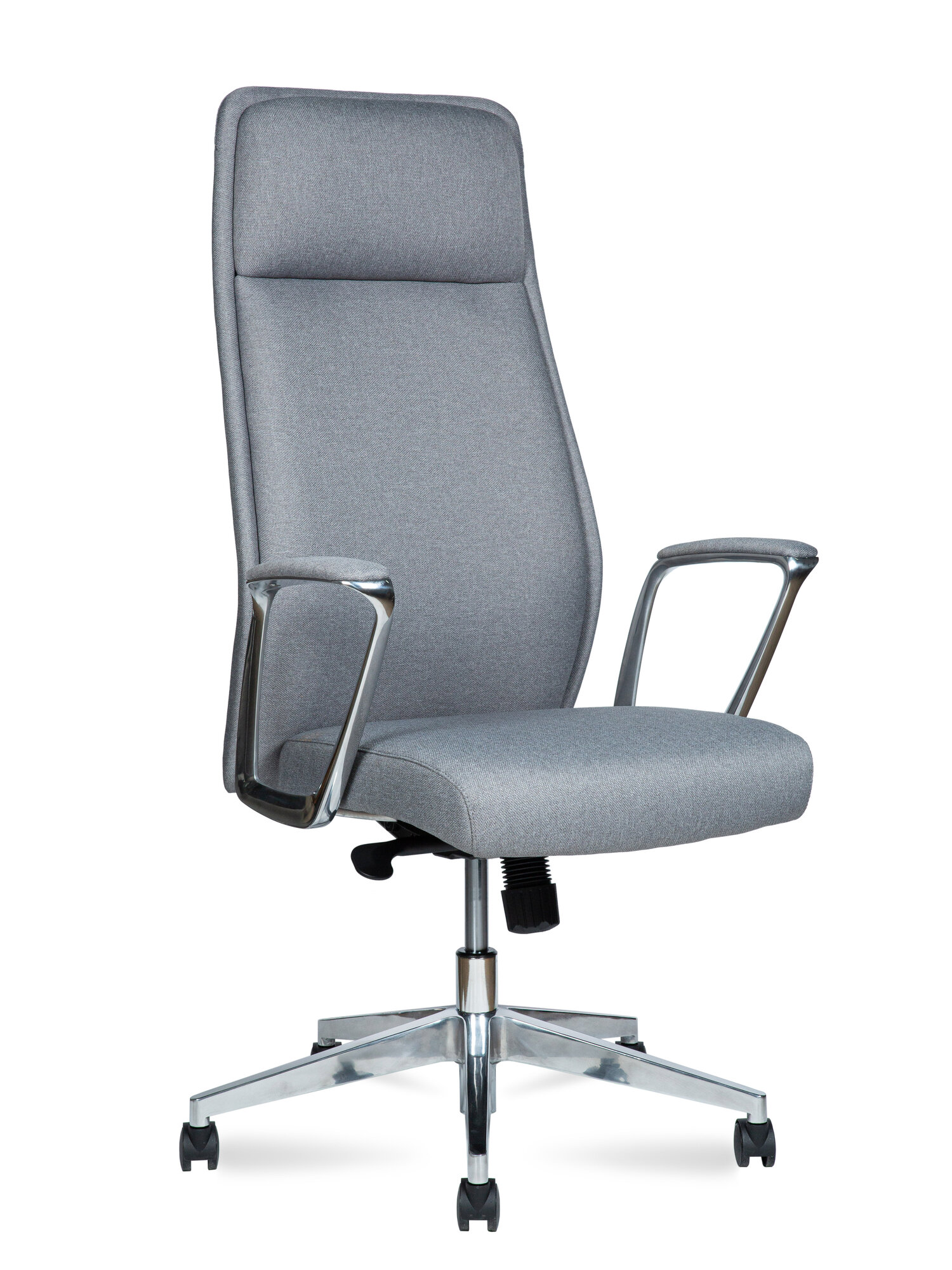 Кресло NORDEN Liverpool New Grey Fabric, офисное, с газлифтом, до 150кг, серое