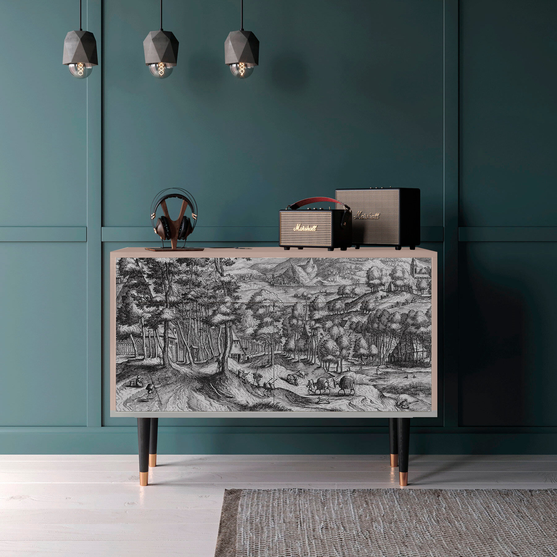 Комод - STORYZ - BS4 Rusticorum by Pieter Breugel, Размер - 115 x 85 x 48 см, Цвет корпуса - Бежевый