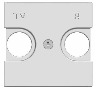 ABB NIE Zenit Серебро Накладка для TV-R розетки, 2 мод, 2CLA225080N1301