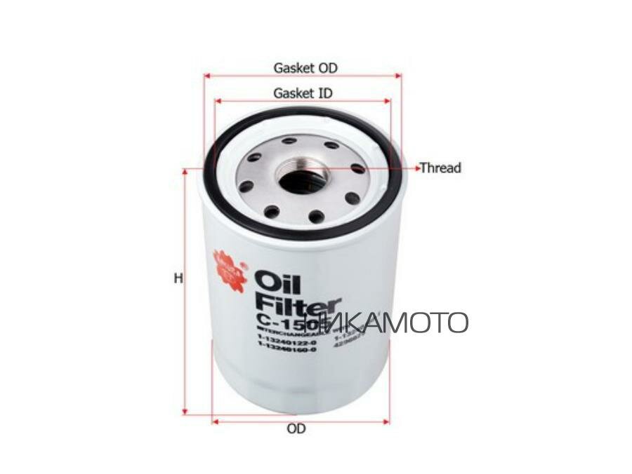 SAKURA C1505 Фильтр масляный ISUZU FORWARD, JOURNEY